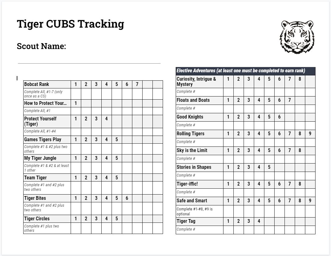Tiger | A First Grade Adventure - Adventure CUBS